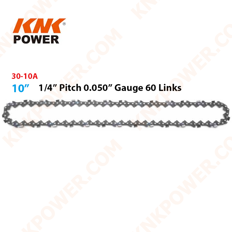 SAW CHAIN 10" 1 4" 0.050 60 LINKS FIT FOR KM0403251 PACKING：PP BAG +LA – KNKPOWER