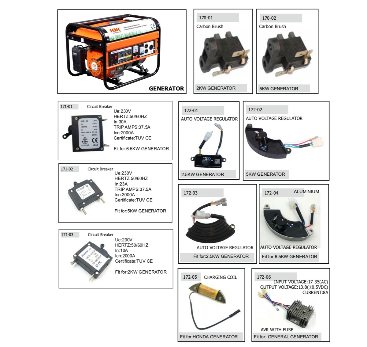 Generator Parts – KNKPOWER