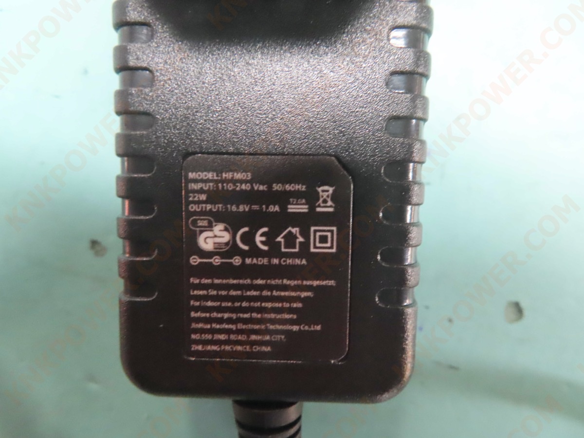 CHARGER 16.8V 1.0A INPUT: AC 110V-240V 50 60HZ OUTPUT: DC 16.8V 1A – KNKPOWER