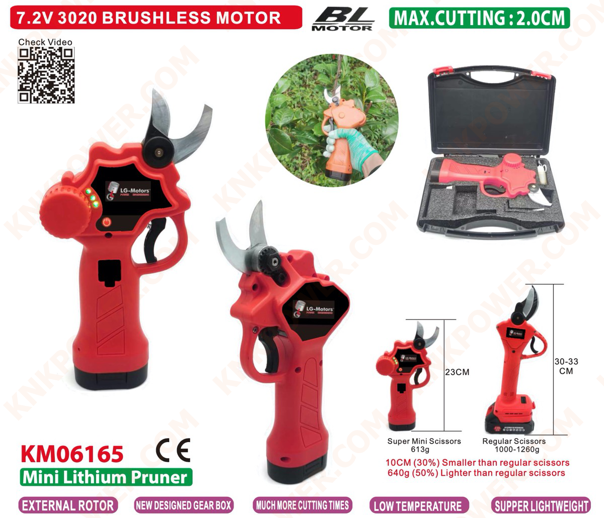MINI LITHIUM SCISSOR MOTOR: DC 7.2V FULLY CHARGE TO CUT 2.0CM BRANCH F ...