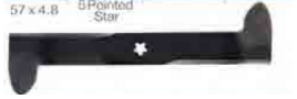 LAWN MOWER BLADE 480×145×5MM SIZE:480×145×5MM CENTER HOLE:6POINTED STA ...